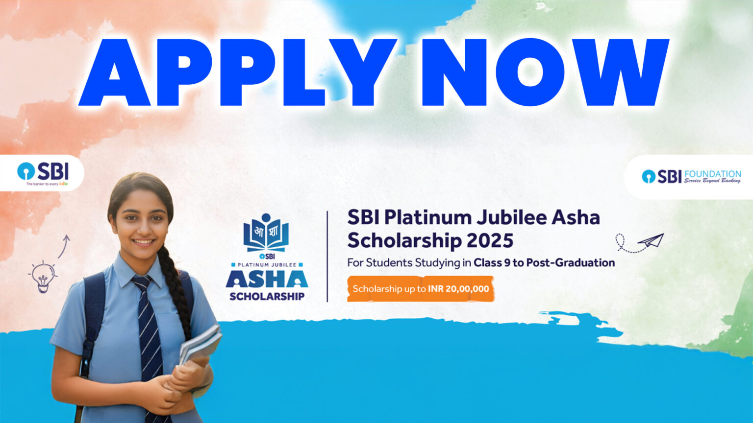 SBI Platinum Jubilee Asha Scholarship 2025-26: स्कूल में पढ़ने वाले छात्रों से लेकर UG, PG, IIT ...